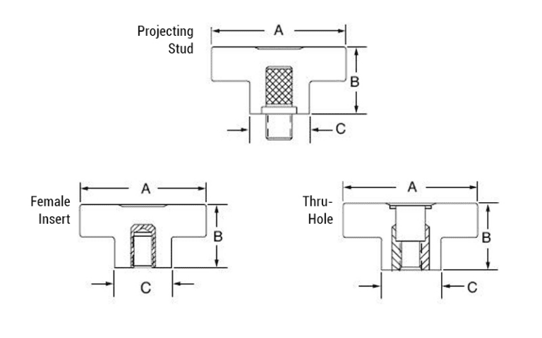 FIVE ARM (STAR) CLAMPING KNOB, 30MM, MODEL 2860BD | DAVIES MOLDING