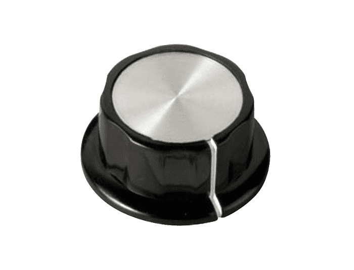 INSTRUMENT CONTROL KNOB, 1 3/4", BLACK, MODEL 1120 | DAVIES MOLDING