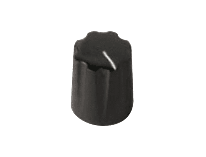 INSTRUMENT CONTROL KNOB, 1/2", BLACK, MODEL 1900-S